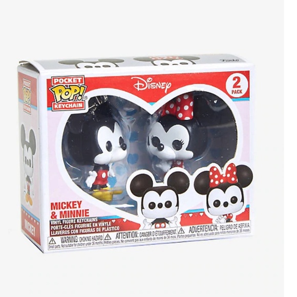 Funko | Accessories | Pocket Pop Disney Mickey Minnie Mouse Keychains ...